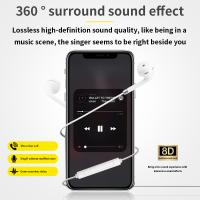 China JTY-PG01 Wired In-ear Earphones with Microphone, Stereo Half Earbud Headset, 3.5mm Jack & Type-C Optional, Inline Volume Control for Phone Laptop Music & Calls for sale