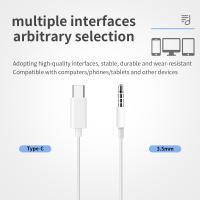China JTY-PG02 Wired Earbuds with Microphone, In-ear Stereo Earphones, Type-C & 3.5mm Audio Plug Available, Corded Headset with Remote Control for Smartphones Tablets PC Video Calls for sale