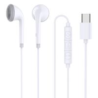China H123 14mm Driver HI-FI Wired Earbuds, Semi In-ear Earphones with Multi-button Inline Control, Type-C Plug, Factory OEM Customizable for Music & Voice Calls for sale