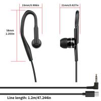 China Ear hanging headphones 001 Over Ear Hook Wired In-ear Earphones, Sports Secure Fit Earbuds, L-shaped 3.5mm / Type-C Plug Optional, Sweatproof Corded Headset for Running Gym Workout for sale