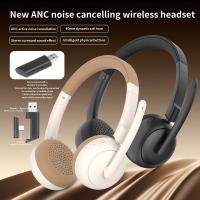 China JTY-G3 ANC Wireless Over Ear Headset with Detachable Mic, 0.038s Ultra Low Latency Bluetooth Headphones, 45H Playtime & USB Transmitter for Gaming & Office Calls for sale