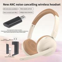 China JTY-G3 ANC Wireless Over Ear Headset with Detachable Mic, 0.038s Ultra Low Latency Bluetooth Headphones, 45H Playtime & USB Transmitter for Gaming & Office Calls for sale