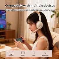 China JTY-G3 ANC Wireless Over Ear Headset with Detachable Mic, 0.038s Ultra Low Latency Bluetooth Headphones, 45H Playtime & USB Transmitter for Gaming & Office Calls for sale