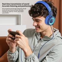 China JTY-G2 Foldable Wired Over Ear Headphones with Inline Mic, Adjustable Lightweight Corded Headset, 3.5mm / Type-C Plug Optional, Soft Cushion Headphones for Music, Study & Video Calls for sale