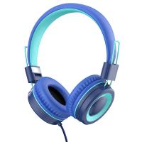 China JTY-G2 Foldable Wired Over Ear Headphones with Inline Mic, Adjustable Lightweight Corded Headset, 3.5mm / Type-C Plug Optional, Soft Cushion Headphones for Music, Study & Video Calls for sale