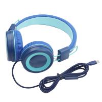 China JTY-G2 Foldable Wired Over Ear Headphones with Inline Mic, Adjustable Lightweight Corded Headset, 3.5mm / Type-C Plug Optional, Soft Cushion Headphones for Music, Study & Video Calls for sale