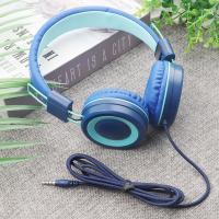 China JTY-G2 Foldable Wired Over Ear Headphones with Inline Mic, Adjustable Lightweight Corded Headset, 3.5mm / Type-C Plug Optional, Soft Cushion Headphones for Music, Study & Video Calls for sale