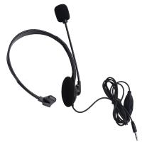 China JTY-900 3.5mm Monaural Headset with Microphone, Wired Single Ear Headphone, Lightweight Call Center Headset with Inline Control for PC Laptop Phone Office Conference for sale