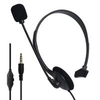 China JTY-900 3.5mm Monaural Headset with Microphone, Wired Single Ear Headphone, Lightweight Call Center Headset with Inline Control for PC Laptop Phone Office Conference for sale