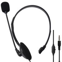 China JTY-900 3.5mm Monaural Headset with Microphone, Wired Single Ear Headphone, Lightweight Call Center Headset with Inline Control for PC Laptop Phone Office Conference for sale