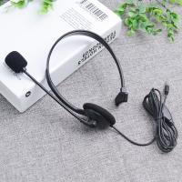 China JTY-900 3.5mm Monaural Headset with Microphone, Wired Single Ear Headphone, Lightweight Call Center Headset with Inline Control for PC Laptop Phone Office Conference for sale