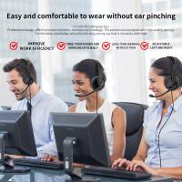 China JTY-700 3.5mm Stereo Wired Headset with Microphone, Over-ear Dual Ear Headphone, Lightweight Office Call Center Headset for Laptop PC Phone Online Meeting for sale