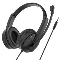 China JTY-700 3.5mm Stereo Wired Headset with Microphone, Over-ear Dual Ear Headphone, Lightweight Office Call Center Headset for Laptop PC Phone Online Meeting for sale