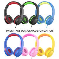 China JTY-510 Wired Over-Ear Headphones with Microphone, Foldable Kids Headset with Inline Control, Stereo Lightweight Headphones for School Online Learning for sale