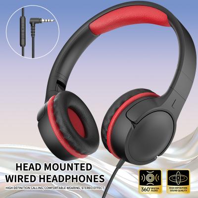 China JTY-510 Wired Over-Ear Headphones with Microphone, Foldable Kids Headset with Inline Control, Stereo Lightweight Headphones for School Online Learning for sale