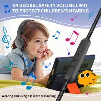 China JTY-510 Wired Over-Ear Headphones with Microphone, Foldable Kids Headset with Inline Control, Stereo Lightweight Headphones for School Online Learning for sale