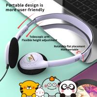China JTY-857IP BEERUS Licensed Kids Wired Headphones, 3.5mm Over Ear Lightweight Headset, Cute Cartoon Headphones for School Online Learning for sale