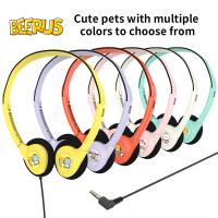 China JTY-857IP BEERUS Licensed Kids Wired Headphones, 3.5mm Over Ear Lightweight Headset, Cute Cartoon Headphones for School Online Learning for sale