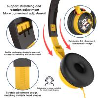 China JTY-882IP BEERUS Licensed Kids Wired Headphones, 3.5mm Over-Ear Cute Cartoon Headset, Lightweight Adjustable Headband Headphones for School Online Class for sale