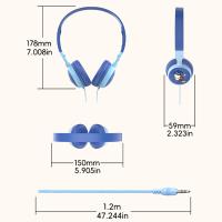 China JTY-882IP BEERUS Licensed Kids Wired Headphones, 3.5mm Over-Ear Cute Cartoon Headset, Lightweight Adjustable Headband Headphones for School Online Class for sale