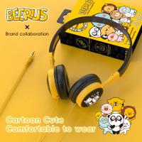 China JTY-882IP BEERUS Licensed Kids Wired Headphones, 3.5mm Over-Ear Cute Cartoon Headset, Lightweight Adjustable Headband Headphones for School Online Class for sale