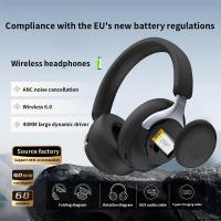 China JTY-R1 ANC Over-Ear Wireless Headphones, Swappable Battery Design Compliant with EU Battery Regulation, 40mm Driver Wireless 6.0 Foldable Bluetooth Headset for sale