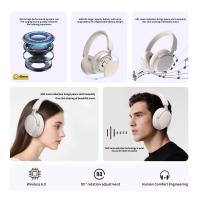 China JTY-R2 ANC Over-Ear Bluetooth 6.0 Headphones, Swappable Battery Compliant with EU Battery Regulation, 40mm Dynamic Driver Foldable Wireless Headset for sale