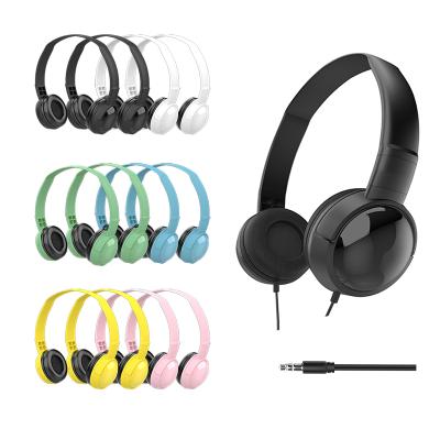 China JTY-718 3.5mm Wired On-Ear Headphones, Adjustable Lightweight Stereo Headset for Kids School Classroom, Multi Color Bulk Pack Available for sale