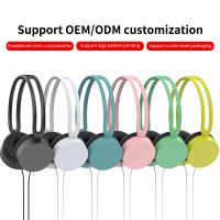 China JTY-728 3.5mm Wired On-Ear Headphones, Adjustable Lightweight Stereo Headset for Kids Classroom Learning, Multiple Candy Colors Optional for sale