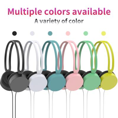 China JTY-728 3.5mm Wired On-Ear Headphones, Adjustable Lightweight Stereo Headset for Kids Classroom Learning, Multiple Candy Colors Optional for sale