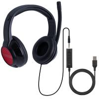 China 3.5mm Wired Headset with Microphone, Lightweight Dual-Ear Office Headphone, Inline Volume & Mute Control, Replaceable Cable, Optional USB-A / Type-C Cord for PC Laptop Online Class Call Center for sale