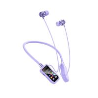 China Neckband Bluetooth Earphones with Color Screen, Voice Changer & KTV Sound Effects, Low Latency Wireless In-Ear Headphones for Gaming, Live Streaming & Music Calls for sale