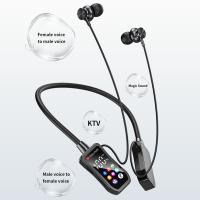 China Neckband Bluetooth Earphones with Color Screen, Voice Changer & KTV Sound Effects, Low Latency Wireless In-Ear Headphones for Gaming, Live Streaming & Music Calls for sale