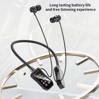 China Neckband Bluetooth Earphones with Color Screen, Voice Changer & KTV Sound Effects, Low Latency Wireless In-Ear Headphones for Gaming, Live Streaming & Music Calls for sale