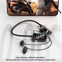 China Neckband Bluetooth Earphones with Color Screen, Voice Changer & KTV Sound Effects, Low Latency Wireless In-Ear Headphones for Gaming, Live Streaming & Music Calls for sale