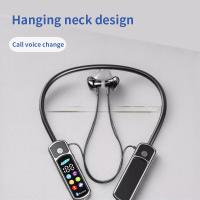 China JTY-GB02 Neckband Bluetooth Earphones with Color Display, Call Voice Changer, Bluetooth 5.49, 14.2mm Dynamic Driver, AAC HiFi Surround Sound Wireless In-Ear Headset for Gaming & Calls for sale