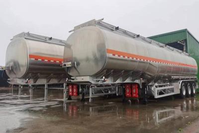 China 40000L 3 Axle Aluminum Tanker Trailer Fuel Tank Trailer for Liquid Transport for sale