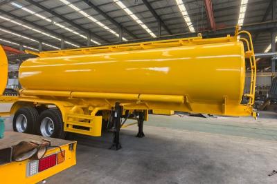 China 40000 Liter Capacity Carbon Steel Fuel Tanker Trailer with 2 Axle Configuration for Diesel Transportation for sale