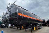 China 40CBM Carbon Steel Bitumen Tank Trailer with Insulated Heating System Asphalt Tanker Trailer for sale