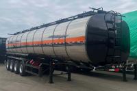 China 40CBM Carbon Steel Bitumen Tank Trailer with Insulated Heating System Asphalt Tanker Trailer for sale