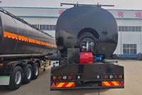 China 40CBM Carbon Steel Bitumen Tank Trailer with Insulated Heating System Asphalt Tanker Trailer for sale