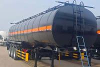 China 40CBM Carbon Steel Bitumen Tank Trailer with Insulated Heating System Asphalt Tanker Trailer for sale