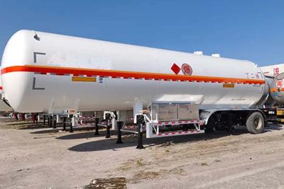 China 52.8 m³ Carbon Steel Butadiene Gas Tank Semi-Trailer with Air Suspension for Bulk Liquefied Gas Transport for sale