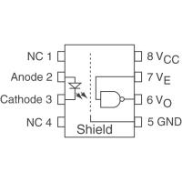China Broadcom 6N137-000E High Speed Optocoupler 10 Mb/s 3750Vrms DIP-8 for sale