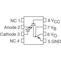 China 6N136-500E High Speed Optocoupler 1 Mb/s 3750Vrms DIP-8 for sale