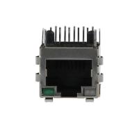 China RJ45 Ethernet Jack 1x1 Tab-DOWN 8-Pin Integrated Magnetics Connector 350µH for sale