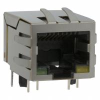 China RJ45 Ethernet Jack 1x1 Tab-DOWN 8-Pin Integrated Magnetics Connector 350µH for sale