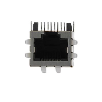 China 10/100 Base-TX RJ45 Ethernet Jack 1x1 Tab Down with LEDs 8 Pin 350µH for sale