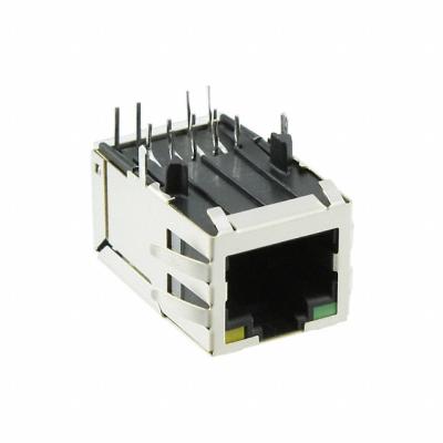 China Pulse J1011F21PNL RJ45 Jack 1x1 Tab UP JP Series 350µH IEEE 802.3 for sale