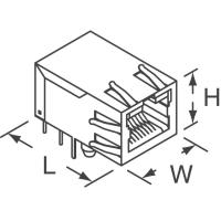 China 6 Pin JP Series RJ45 Female Connector IEEE 802.3 with LEDs 350µH OCL J1011F01PNL for sale